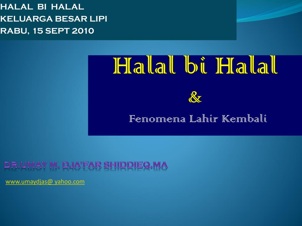PPT - Halal bi Halal & PowerPoint Presentation, free download - ID:4029161