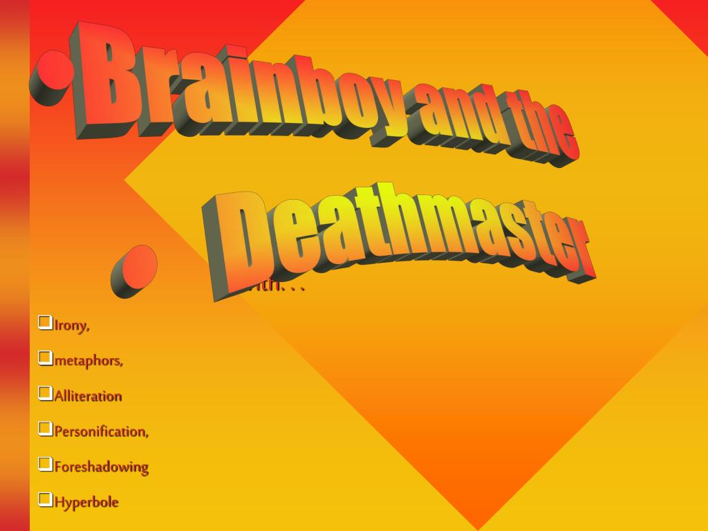 PPT - With. . . Irony, metaphors, Alliteration Personification ...