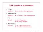 PPT - MIPS instructions PowerPoint Presentation, free download - ID:6660609