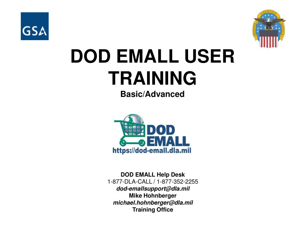 PPT - DOD EMALL USER TRAINING Basic/Advanced PowerPoint Presentation ...