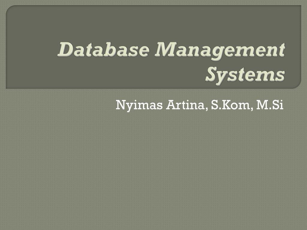 PPT - Database Management Systems PowerPoint Presentation, free ...