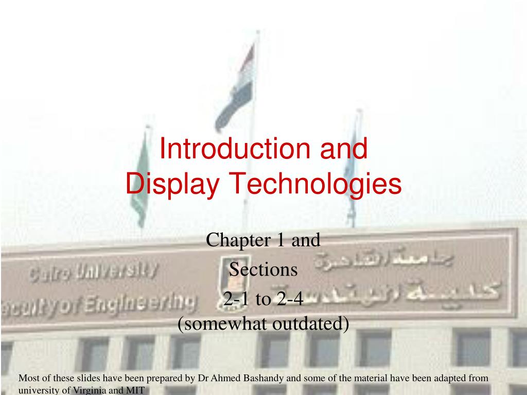 PPT - Introduction and Display Technologies PowerPoint Presentation ...