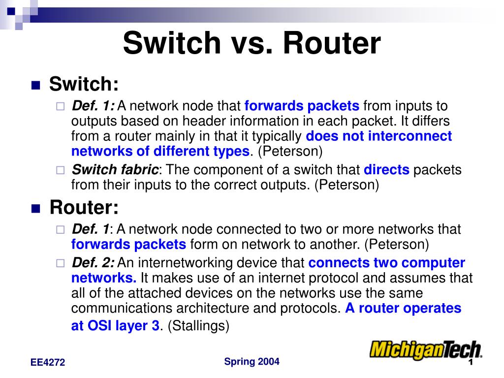 PPT - Switch vs. Router PowerPoint Presentation, free download - ID:4035662