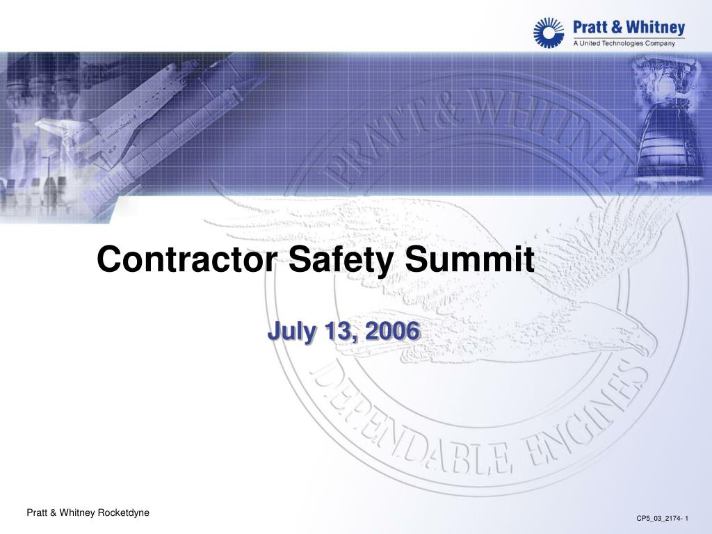 PPT - Contractor Safety Summit PowerPoint Presentation, free download ...