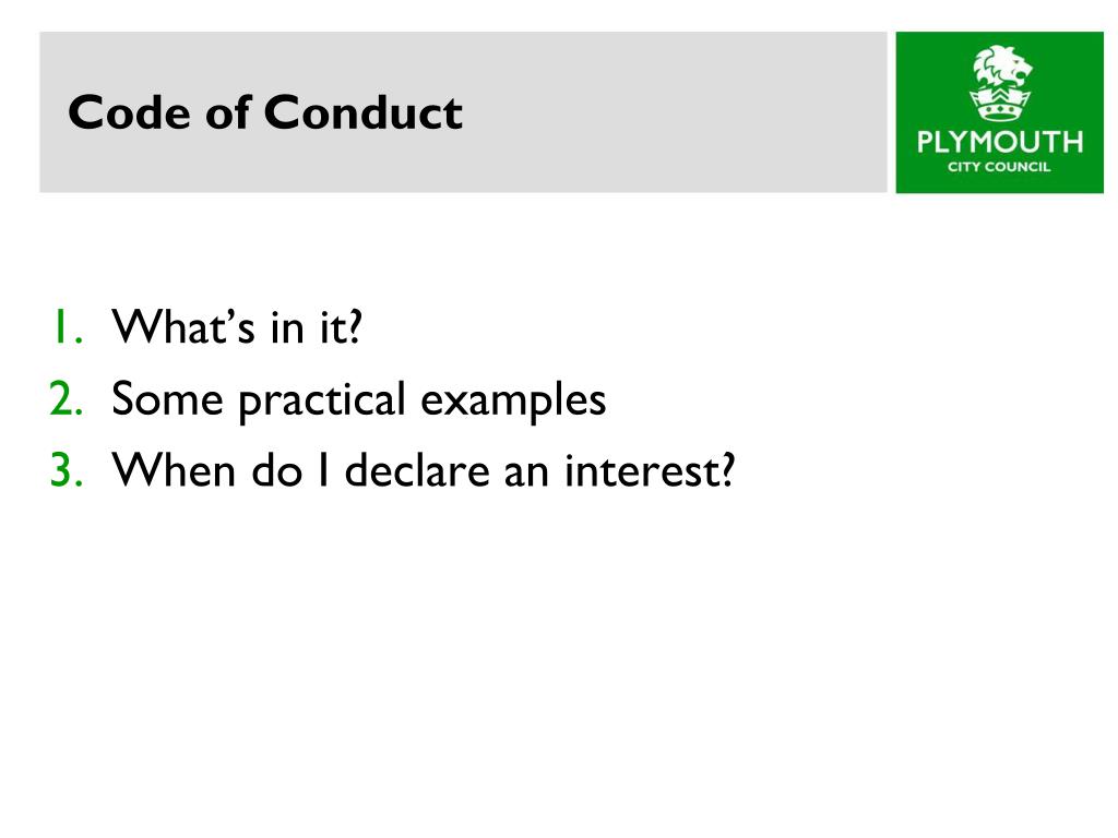 PPT - Code of Conduct PowerPoint Presentation, free download - ID:4041258