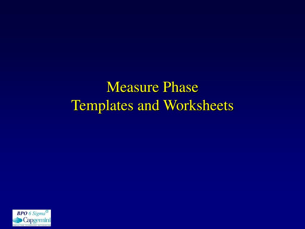 PPT - Measure Phase Templates and Worksheets PowerPoint Presentation ...