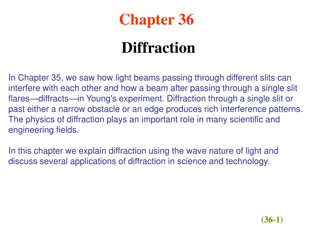 PPT - Chapter 36 Diffraction PowerPoint Presentation, free download ...