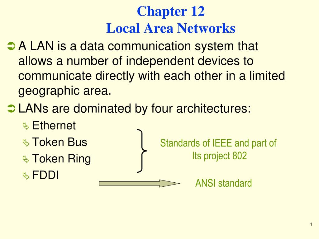 PPT - Chapter 12 Local Area Networks PowerPoint Presentation, free ...