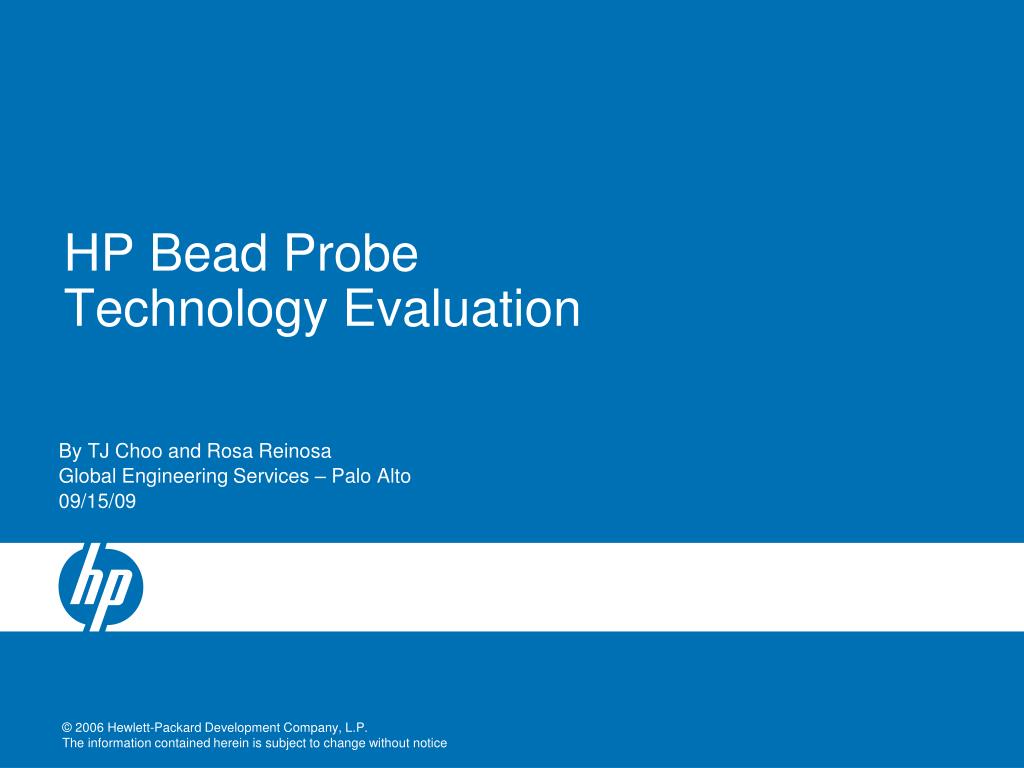 PPT - HP Bead Probe Technology Evaluation PowerPoint Presentation, free ...