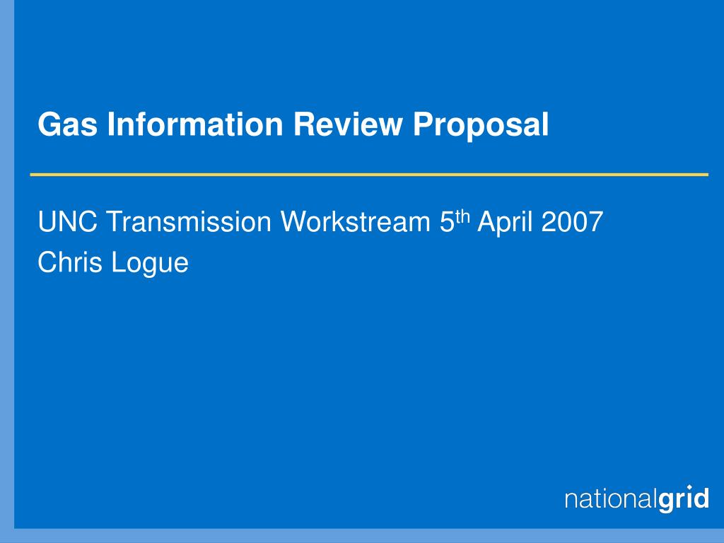 PPT - Gas Information Review Proposal PowerPoint Presentation, free ...