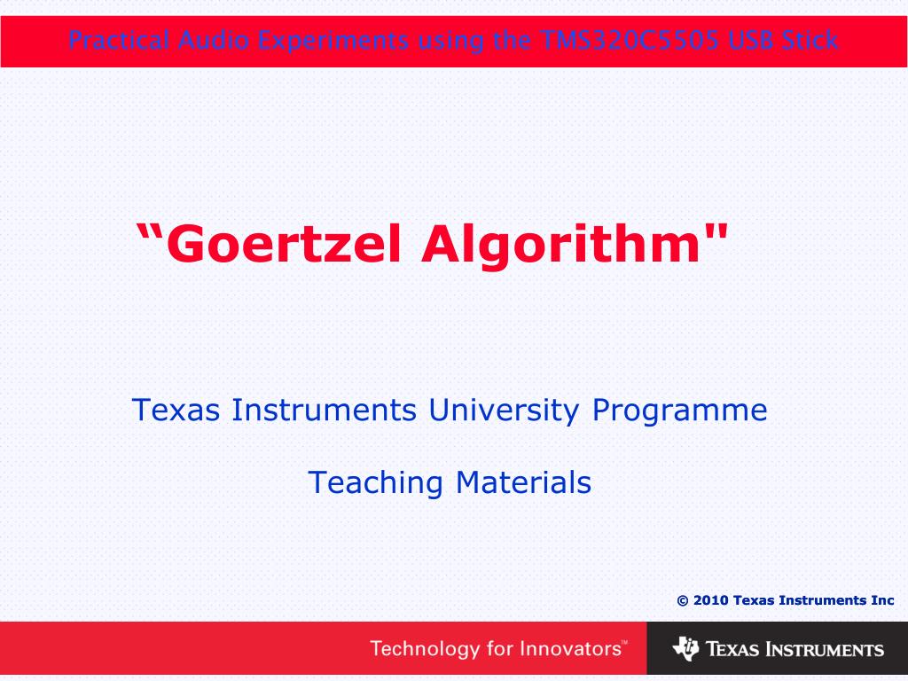 PPT - “Goertzel Algorithm" PowerPoint Presentation, free download - ID ...