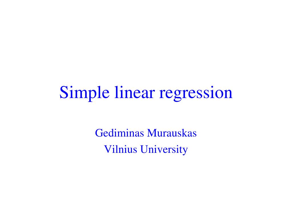 PPT - Simple linear regression PowerPoint Presentation, free download ...