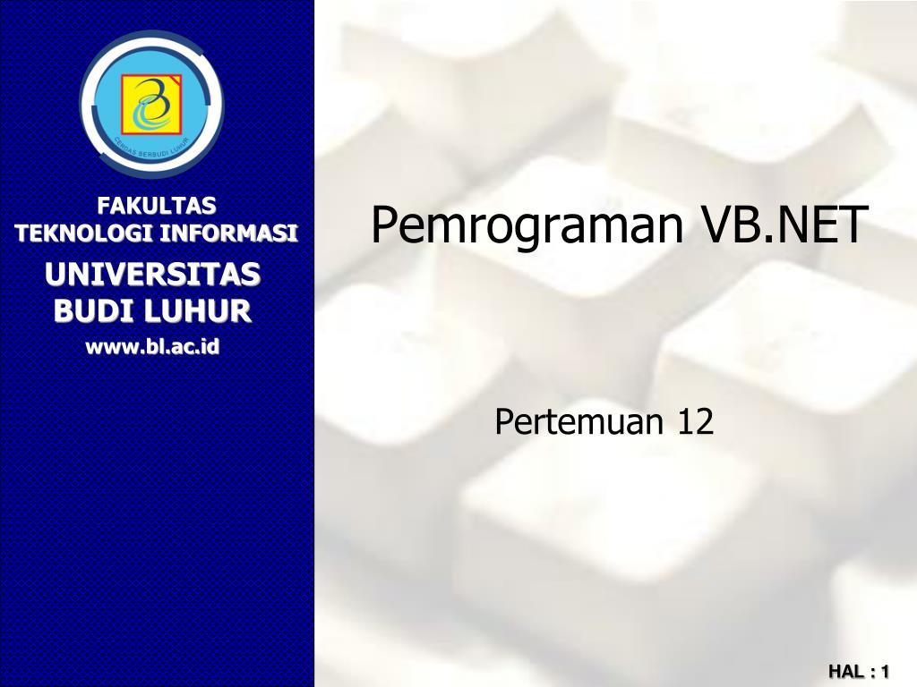 PPT - Pemrograman VB.NET PowerPoint Presentation, free download - ID ...