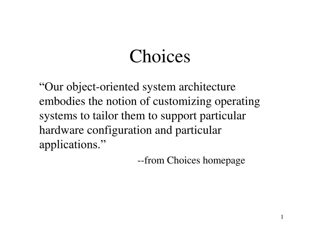 PPT - Choices PowerPoint Presentation, free download - ID:4057000