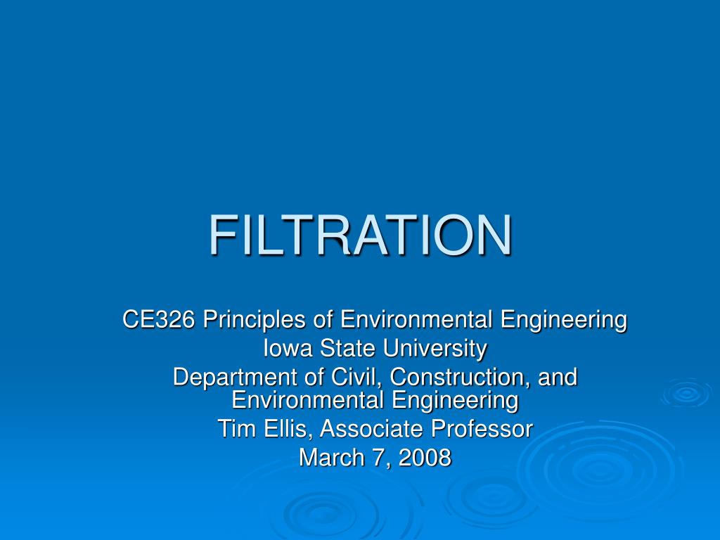 PPT - FILTRATION PowerPoint Presentation, free download - ID:4058564