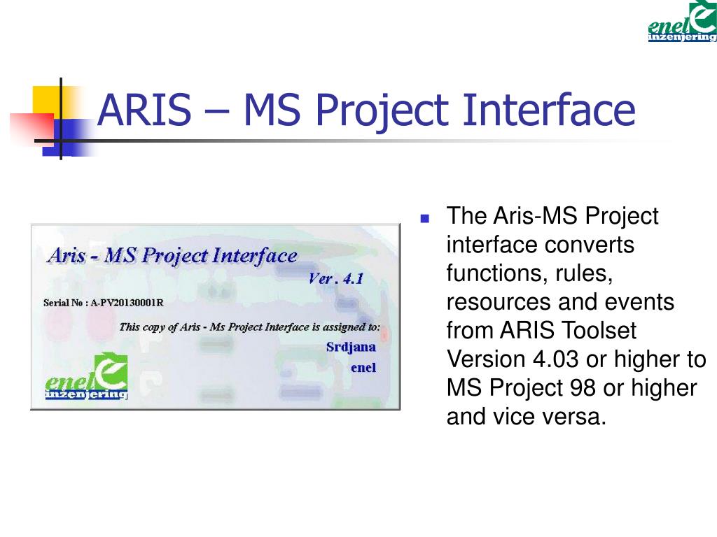 PPT - ARIS – MS Project Interface PowerPoint Presentation, free ...
