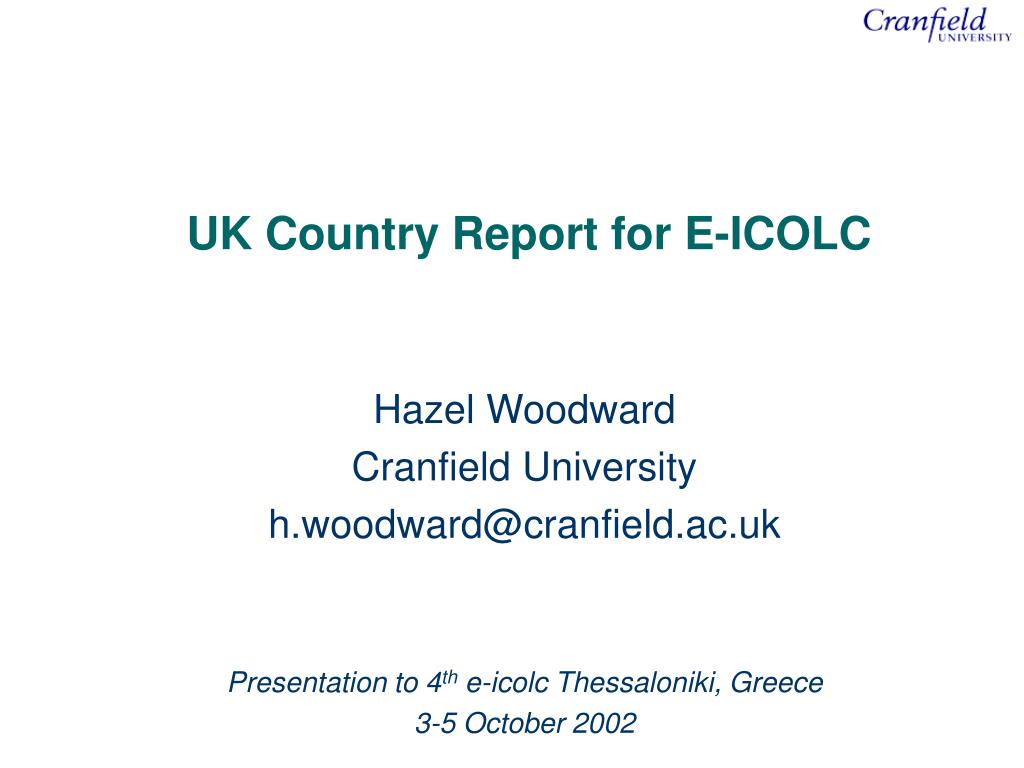 PPT - UK Country Report for E-ICOLC PowerPoint Presentation, free ...