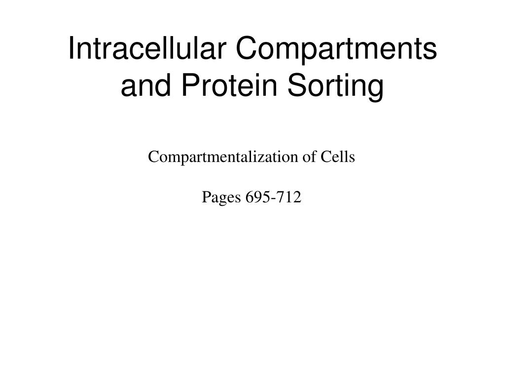 PPT - Intracellular Compartments and Protein Sorting PowerPoint ...