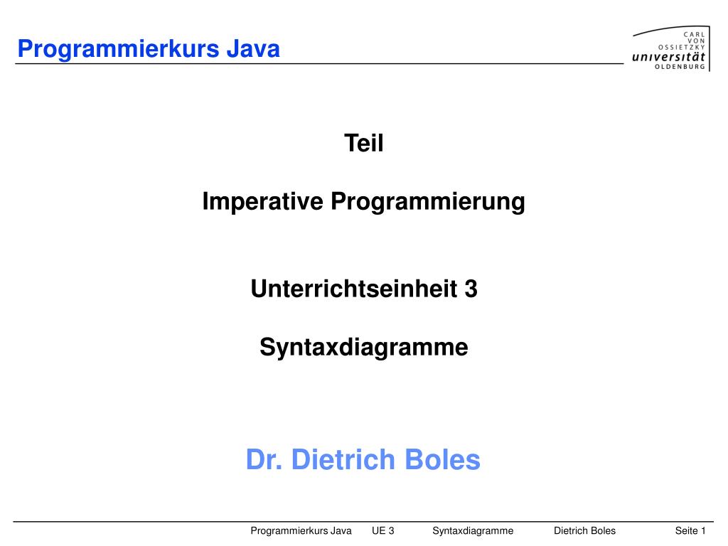 PPT - Programmierkurs Java PowerPoint Presentation, free download - ID ...