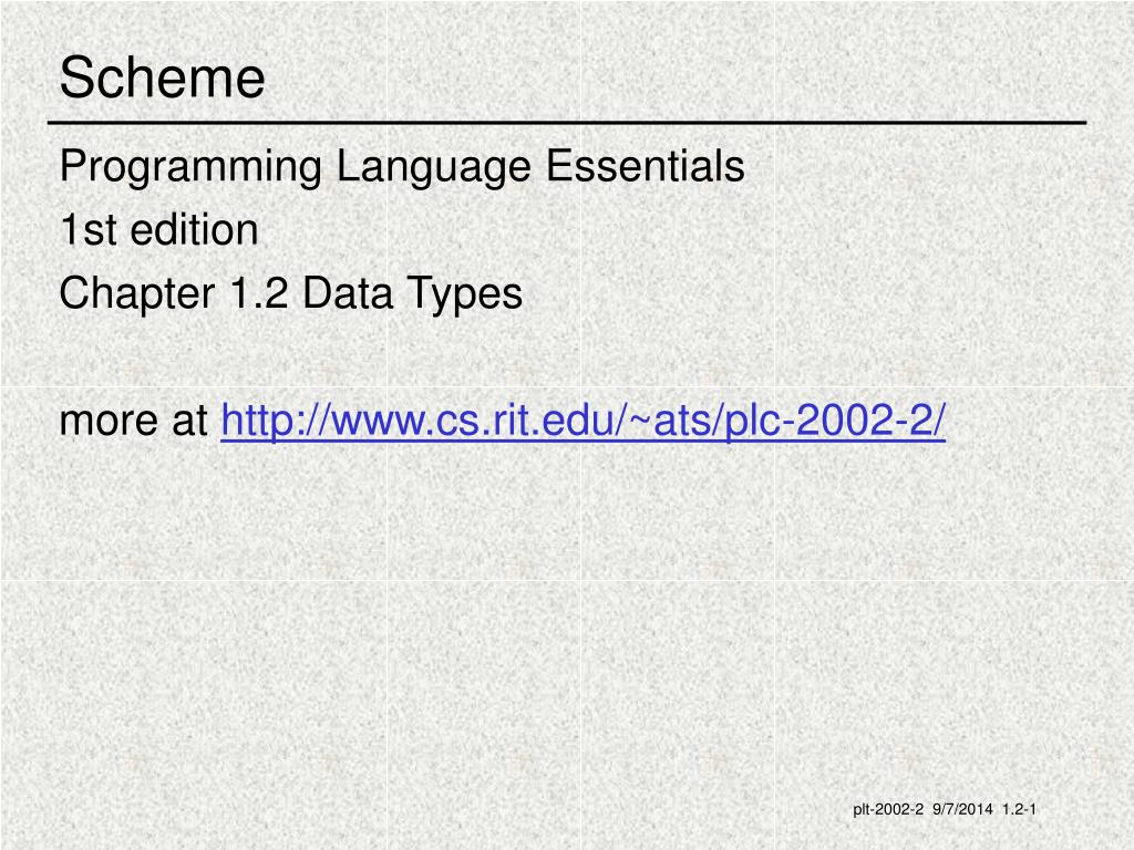 PPT - Scheme PowerPoint Presentation, free download - ID:4070980