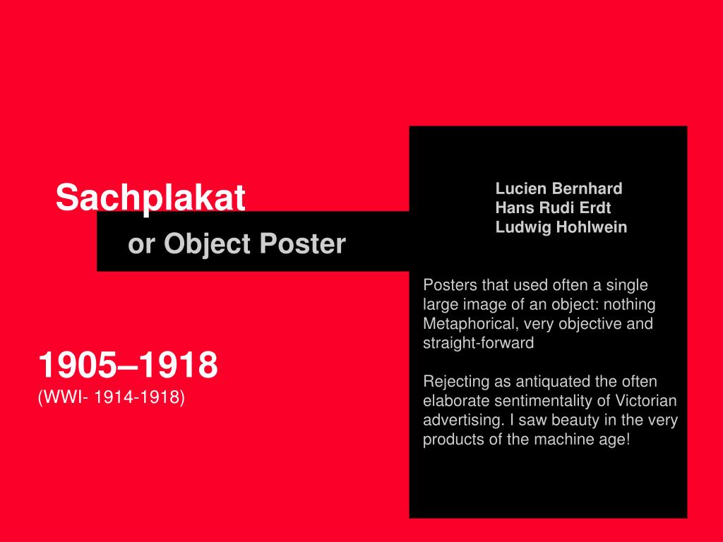 PPT - Sachplakat or Object Poster PowerPoint Presentation, free ...