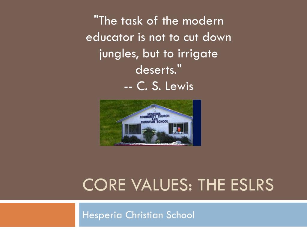 PPT - Core Values: The ESLRS PowerPoint Presentation, free download ...