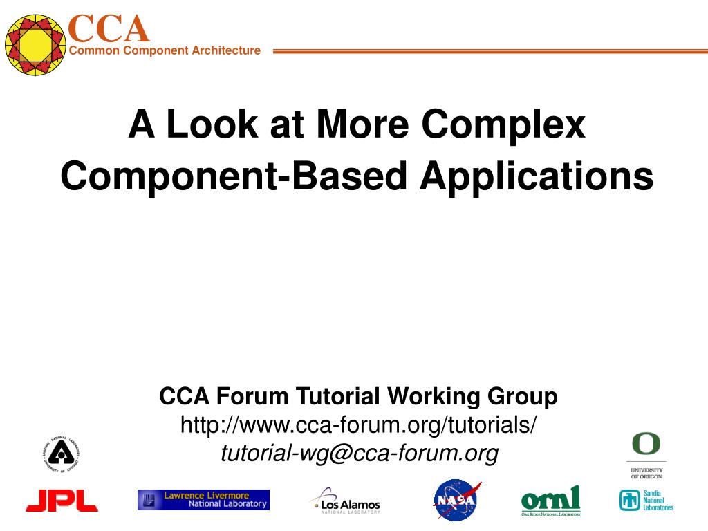 PPT - A Look at More Complex Component-Based Applications PowerPoint ...