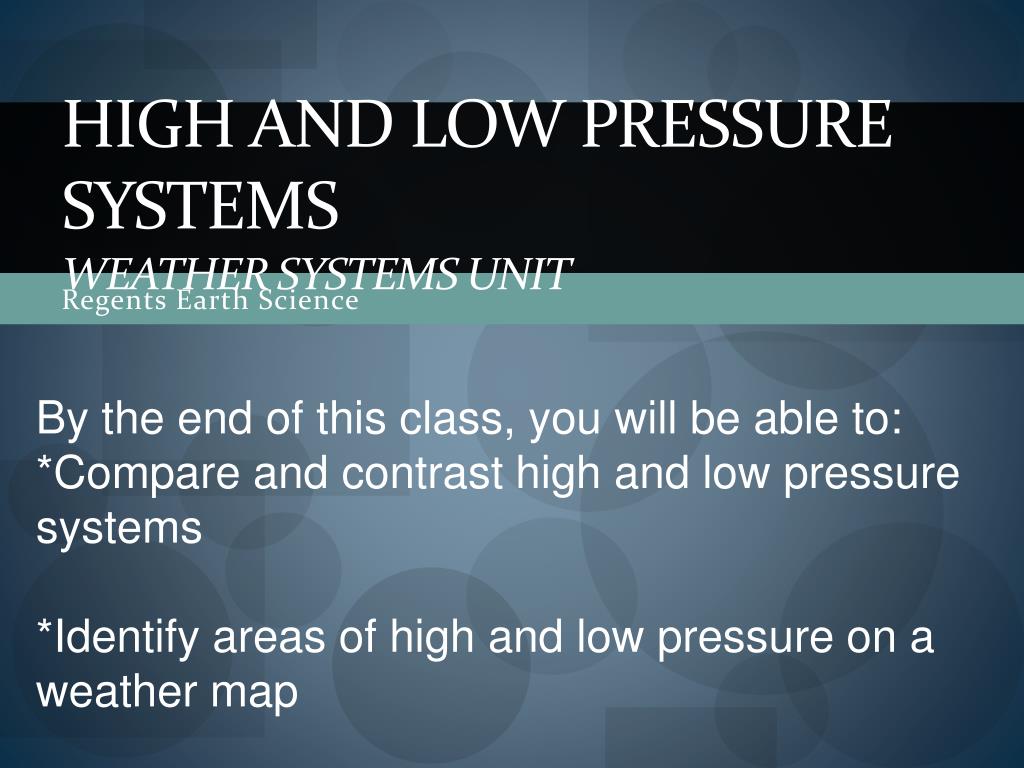 PPT - High and Low Pressure Systems Weather Systems Unit PowerPoint ...