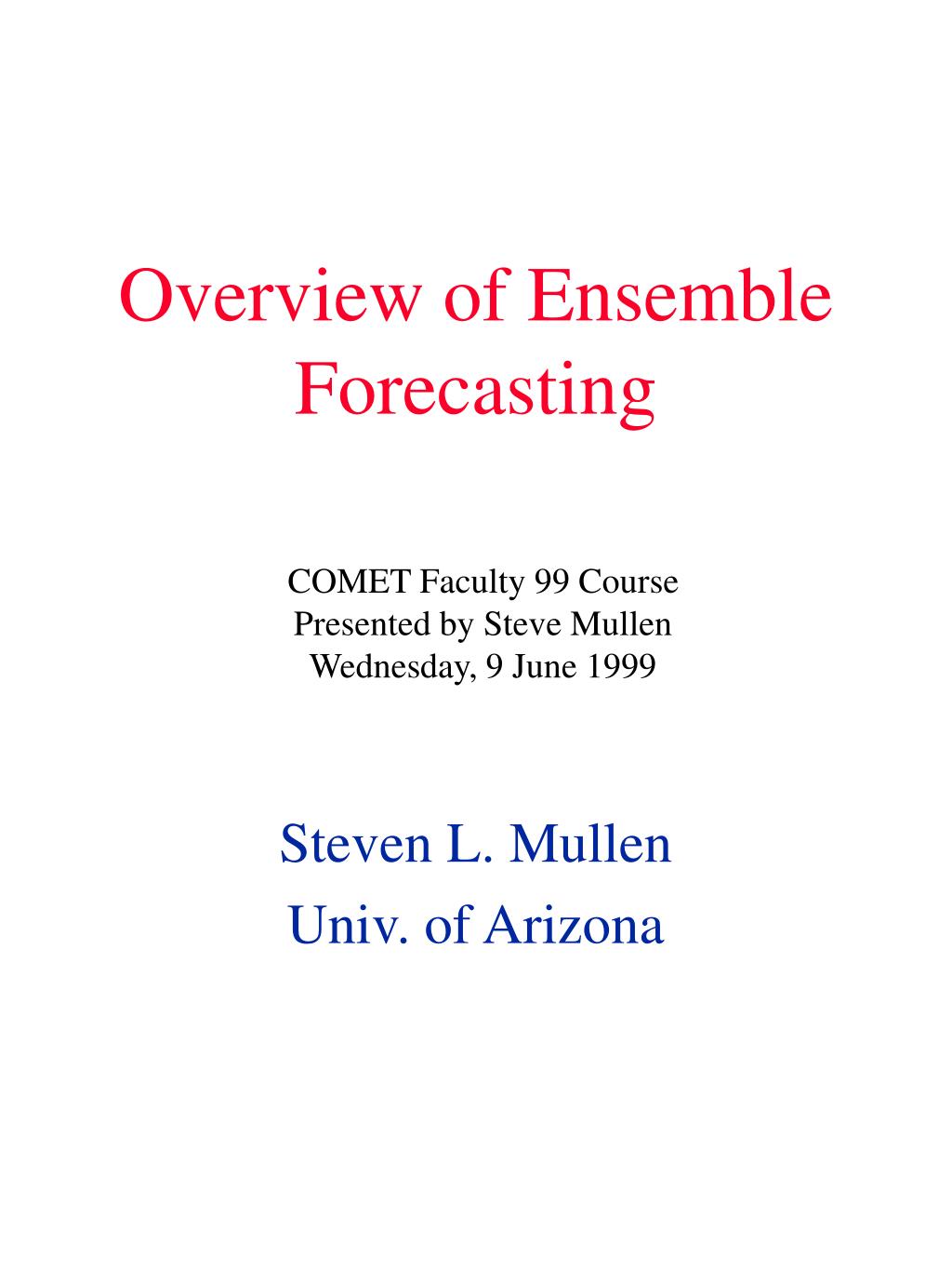 PPT - Overview of Ensemble Forecasting PowerPoint Presentation, free ...