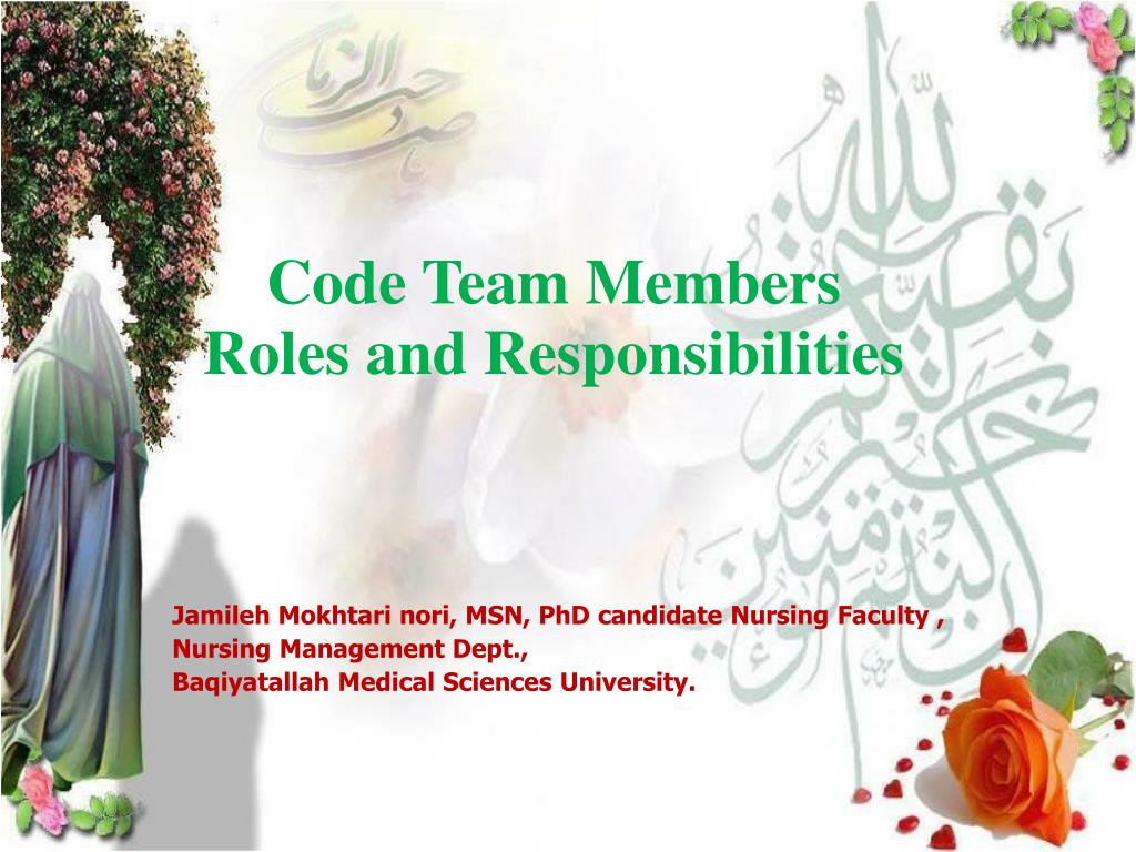 PPT - Code Team Members Roles and Responsibilities PowerPoint ...