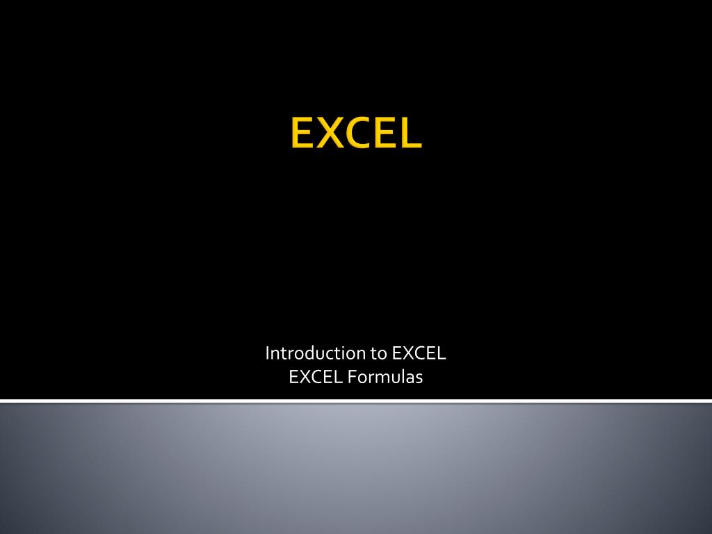 PPT - EXCEL PowerPoint Presentation, free download - ID:4094281