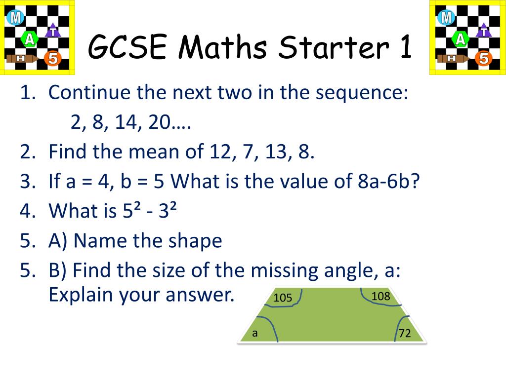 PPT - GCSE Maths Starter 1 PowerPoint Presentation, free download - ID ...