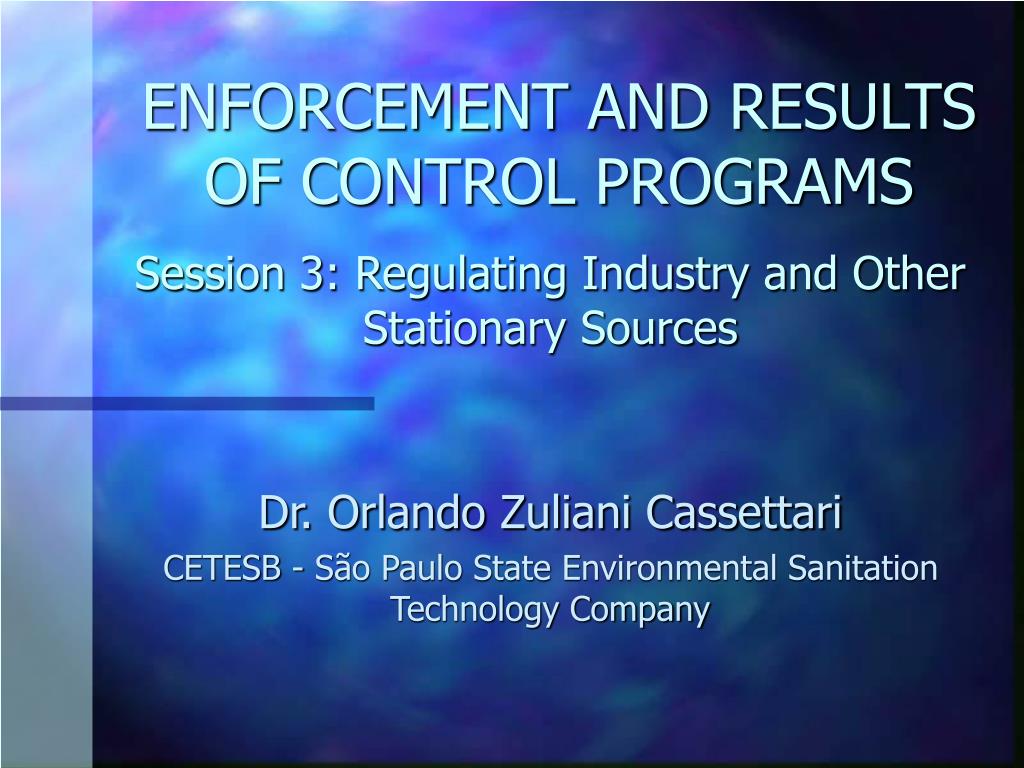 PPT - ENFORCEMENT AND RESULTS OF CONTROL PROGRAMS PowerPoint ...