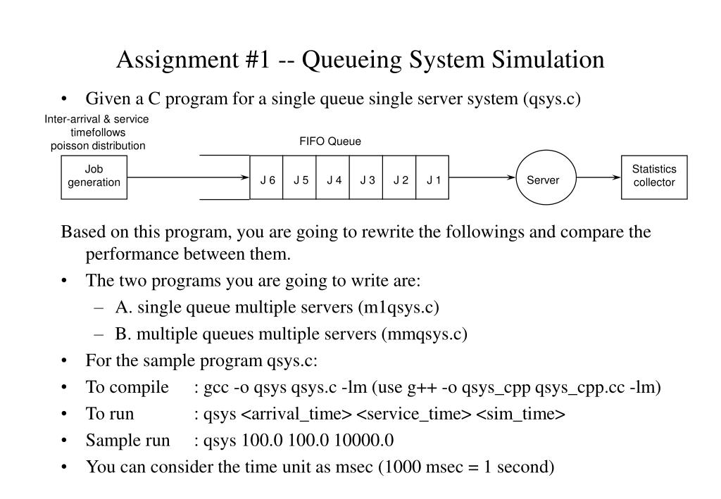 PPT - Assignment #1 -- Queueing System Simulation PowerPoint Presentation - ID:4097778