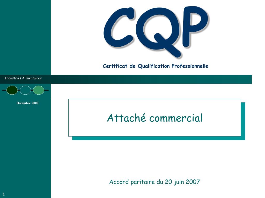 PPT - CQP Certificat de Qualification Professionnelle PowerPoint ...