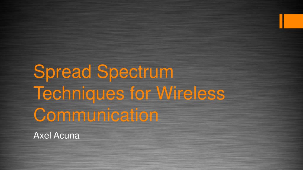 PPT - Spread Spectrum Techniques for Wireless Communication PowerPoint Presentation - ID:4099720