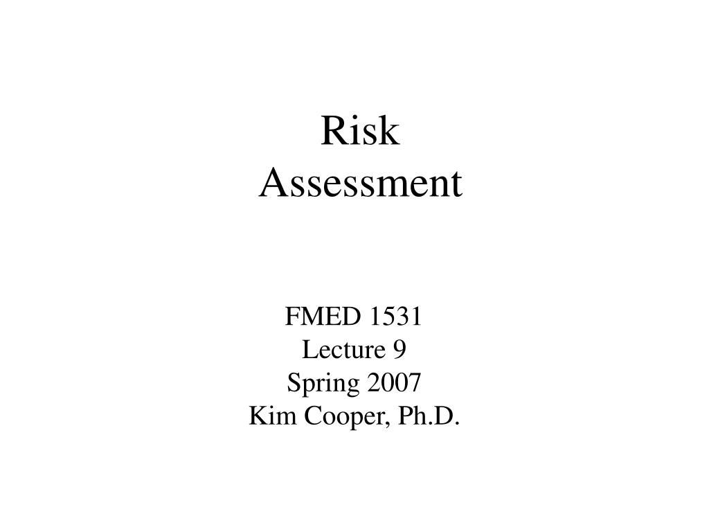 PPT - Risk Assessment PowerPoint Presentation, free download - ID:4109438