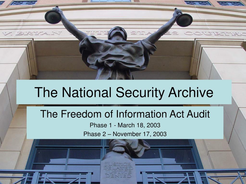 PPT - The National Security Archive PowerPoint Presentation, free ...