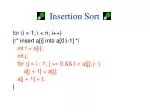 PPT - Insertion Sort PowerPoint Presentation, free download - ID:1610924