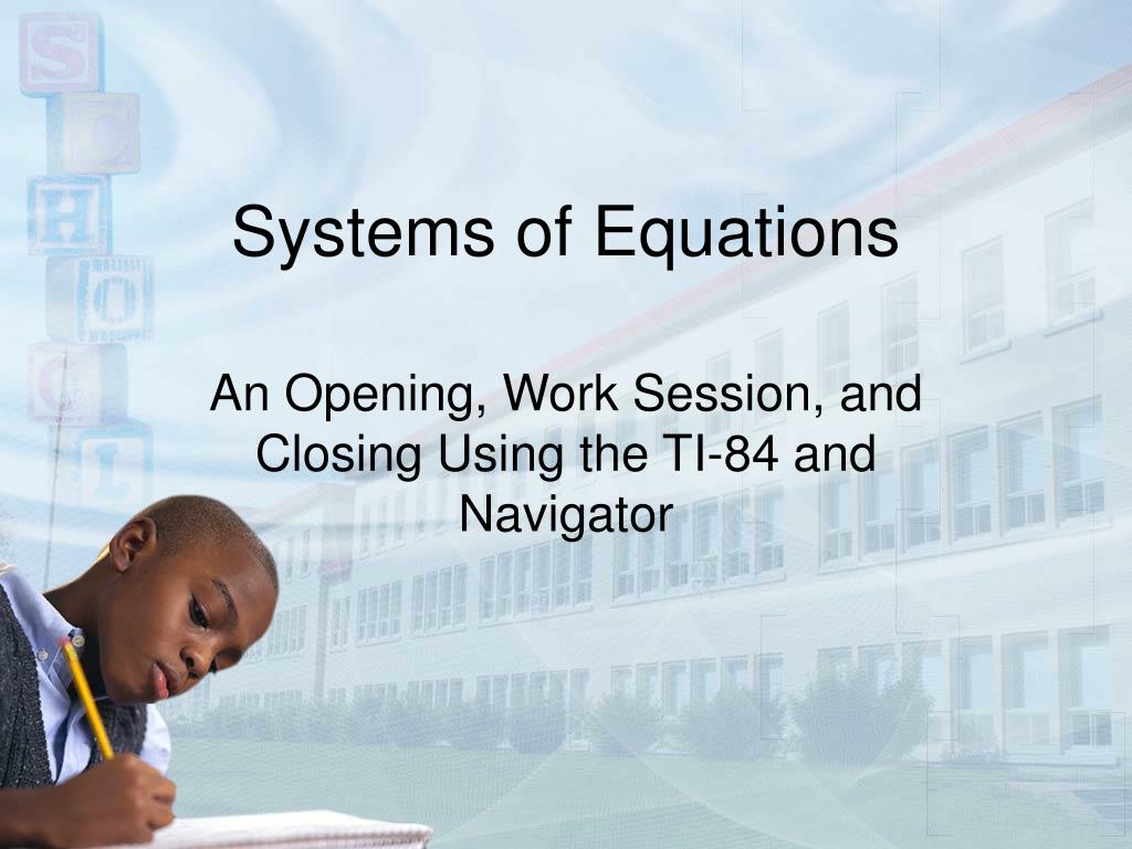PPT - Systems of Equations PowerPoint Presentation, free download - ID ...