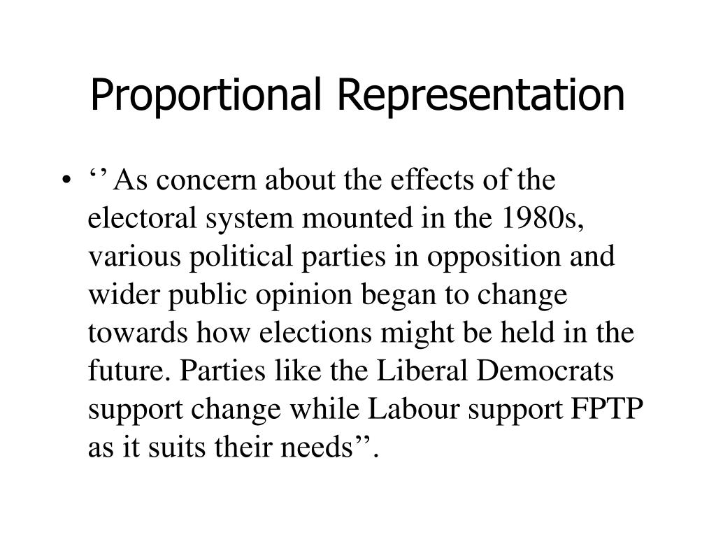 PPT - Proportional Representation PowerPoint Presentation, free ...