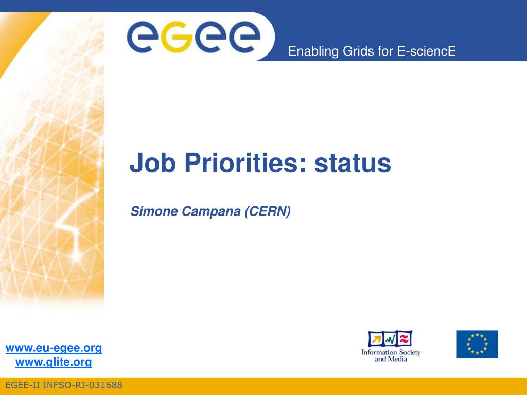 PPT - Job Priorities: status PowerPoint Presentation, free download ...