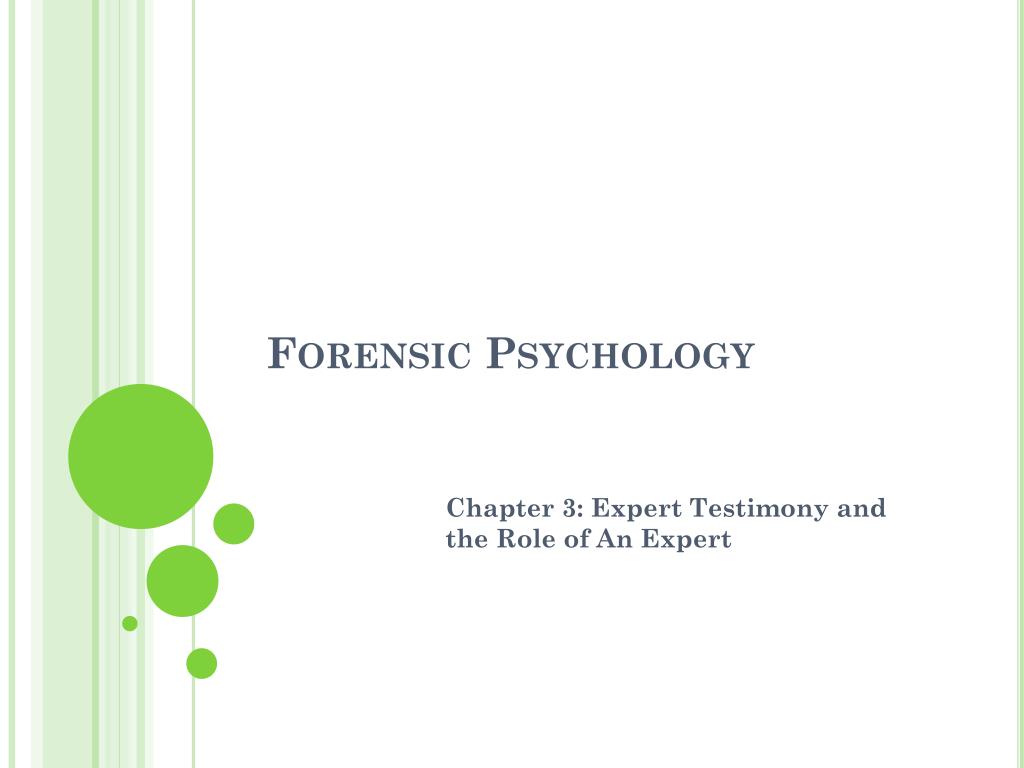 PPT - Forensic Psychology PowerPoint Presentation, free download - ID ...