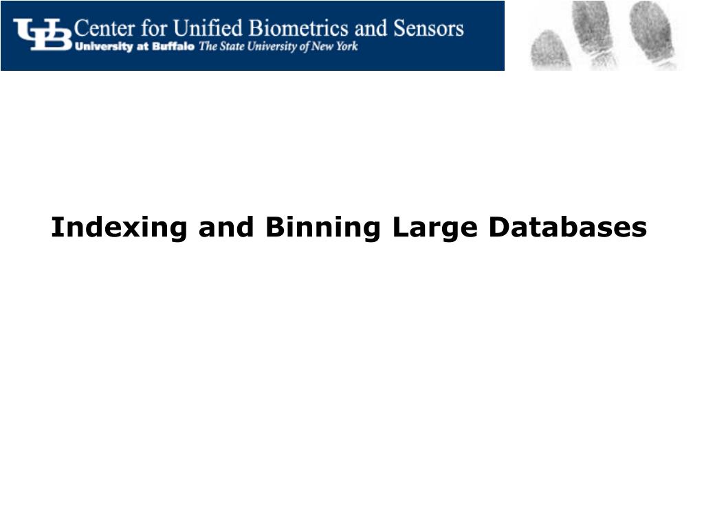 PPT - Indexing and Binning Large Databases PowerPoint Presentation ...