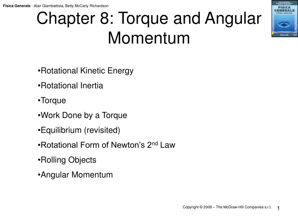 PPT - Chapter 8: Torque and Angular Momentum PowerPoint Presentation ...