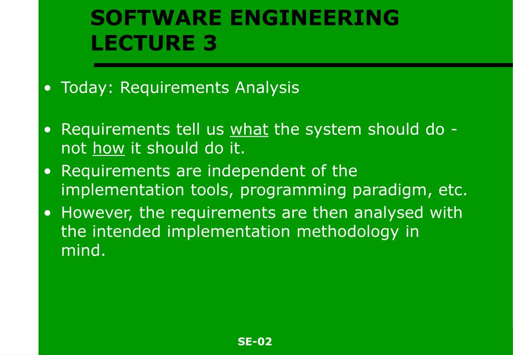 PPT - SOFTWARE ENGINEERING LECTURE 3 PowerPoint Presentation, free ...