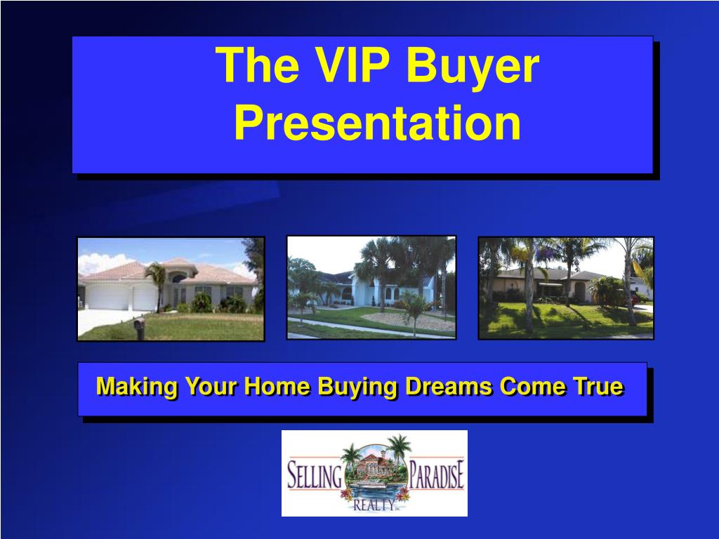PPT - The VIP Buyer Presentation PowerPoint Presentation, free download ...