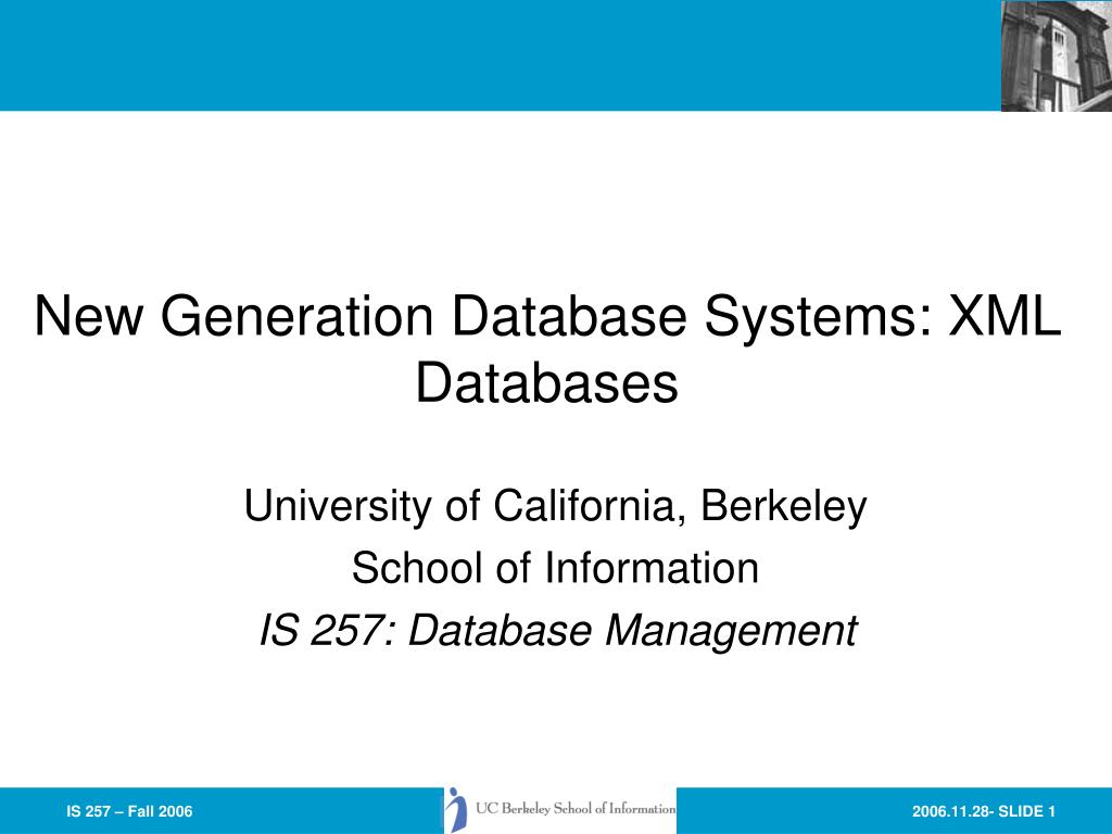 PPT - New Generation Database Systems: XML Databases PowerPoint Presentation - ID:4125146