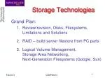 PPT - The evolution of storage technologies PowerPoint Presentation ...