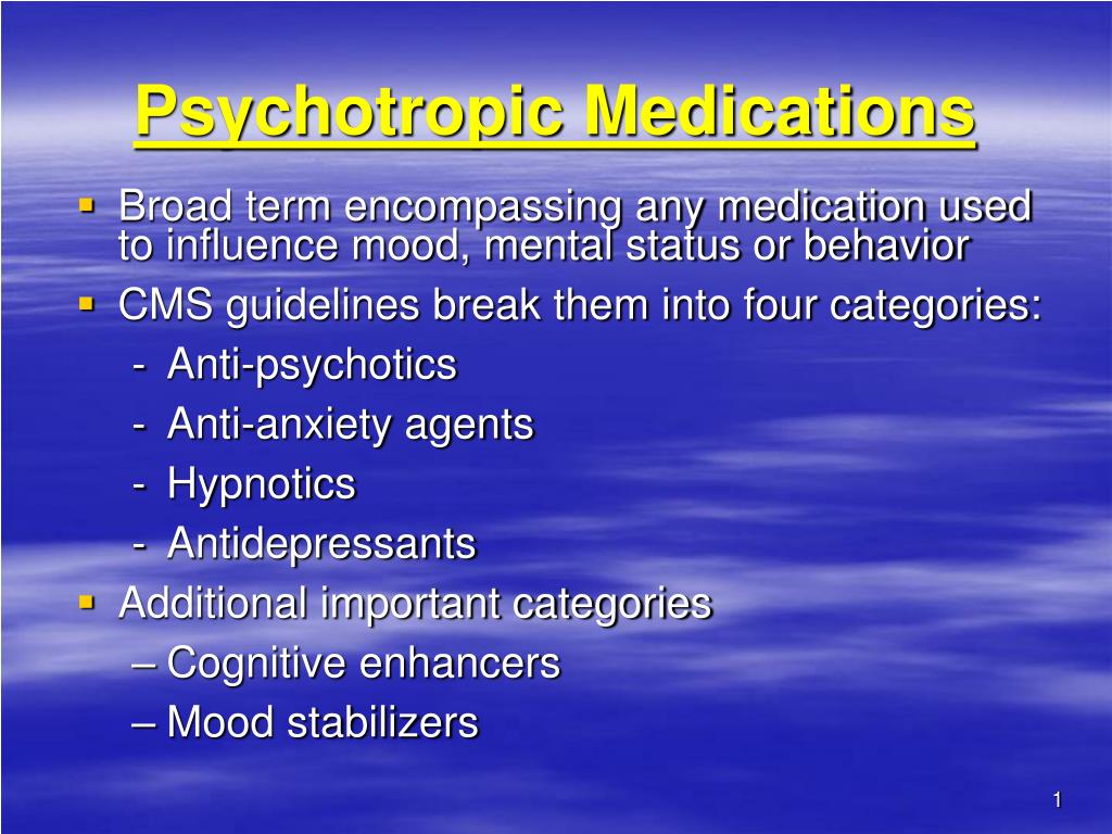 PPT - Psychotropic Medications PowerPoint Presentation, free download ...